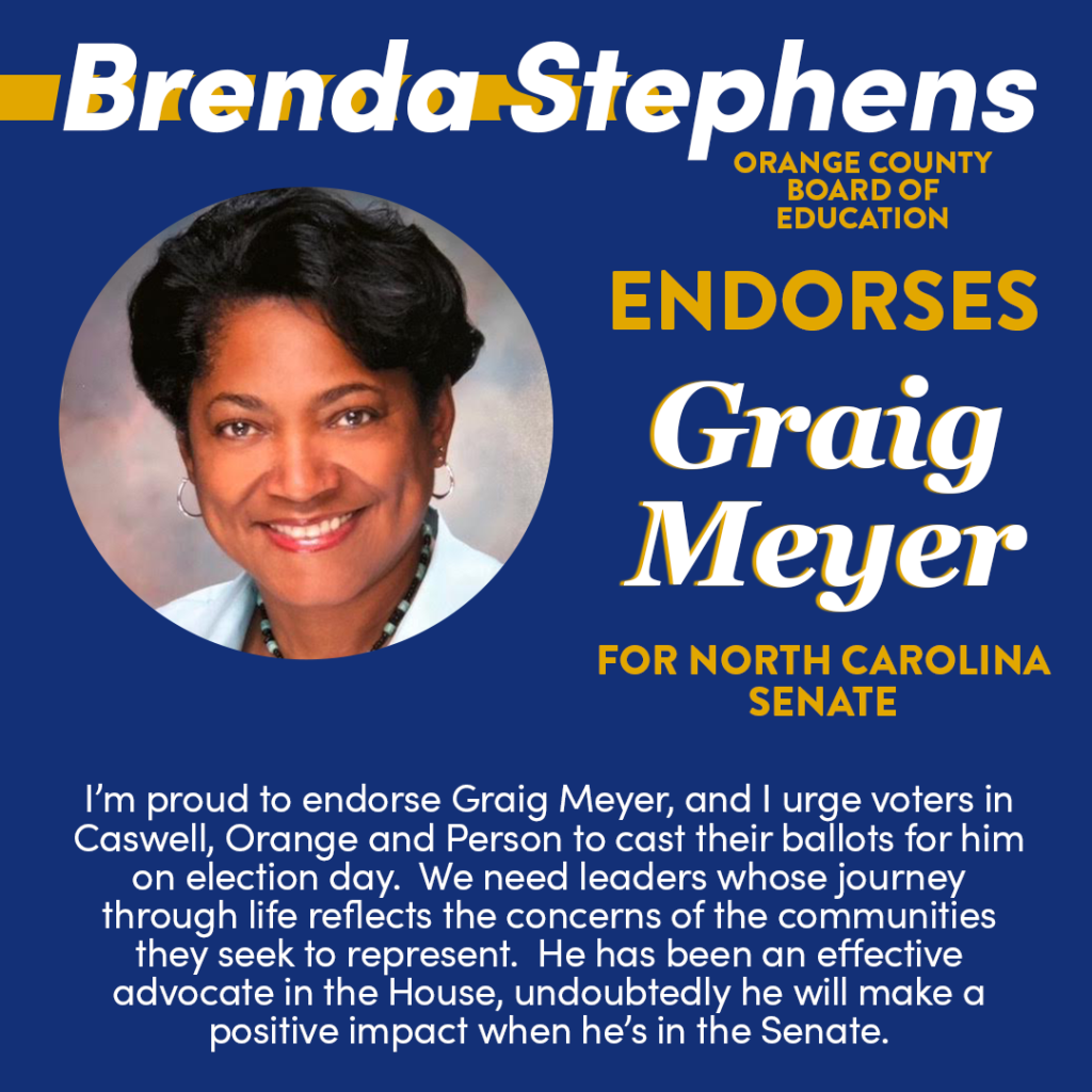 Endorsements - Graig Meyer for North Carolina Senate
